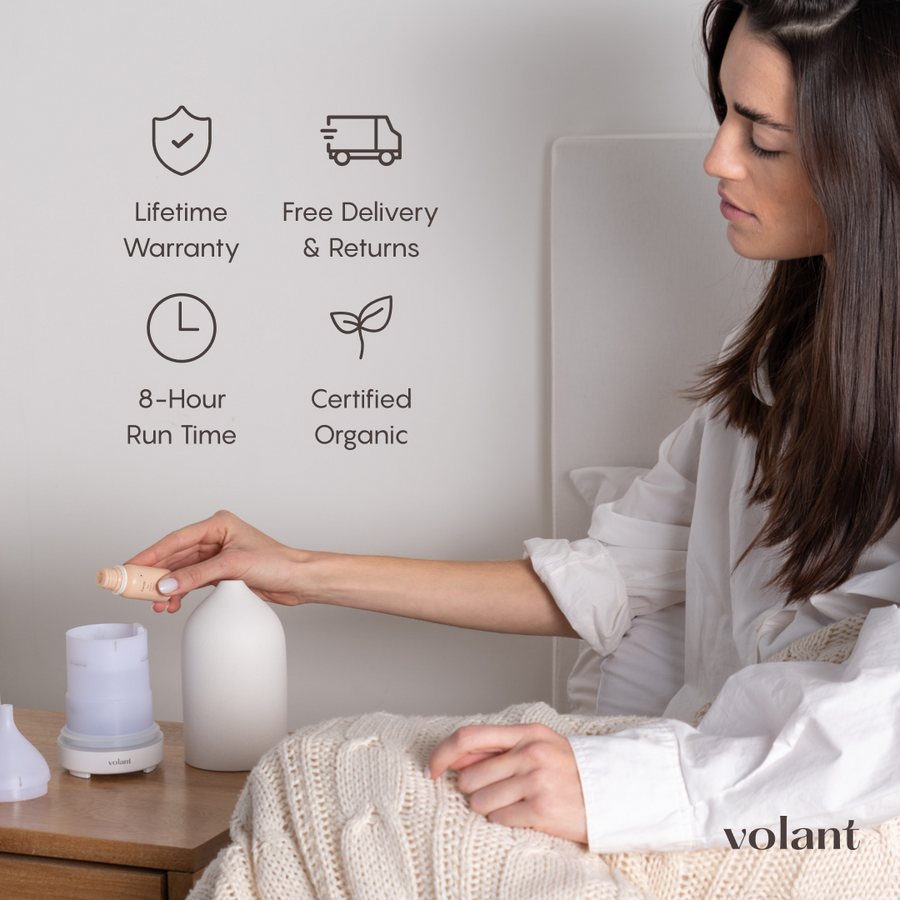 White Essential Oil Diffuser for Aromatherapy | volant